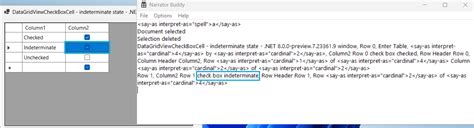 Accessibility Narrator Cannot Announce The Indeterminate State Of Datagridviewcheckboxcell