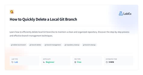 How To Quickly Delete A Local Git Branch Labex