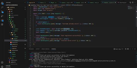 Need Help With Register Route Rnextjs