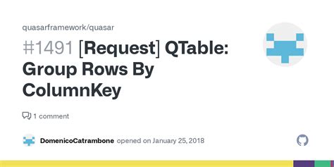 Request Qtable Group Rows By Columnkey · Issue 1491 · Quasarframeworkquasar · Github