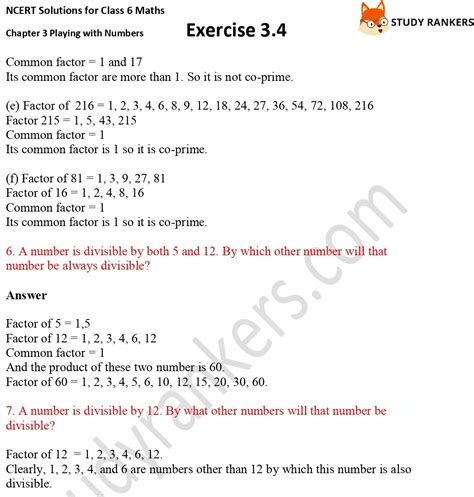 Ncert Solutions For Class 6 Maths Chapter 3 Playing With Numbers