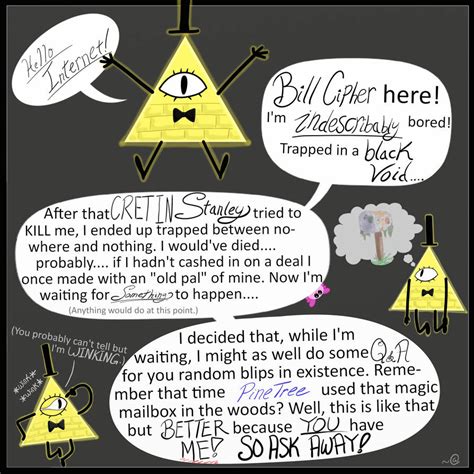 1 Ask Bill Cipher Introduction By 3dphantom On Deviantart
