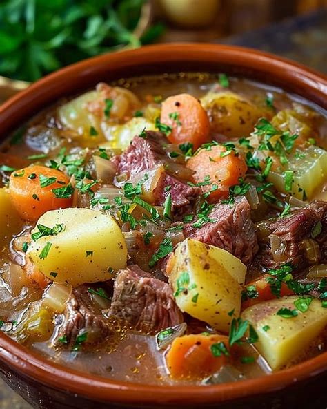Slow Cooker Corned Beef Stew With Cabbage And Potatoes Recipes By Cassie