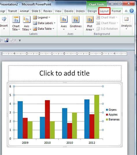 Axis Titles In PowerPoint 2010 For Windows