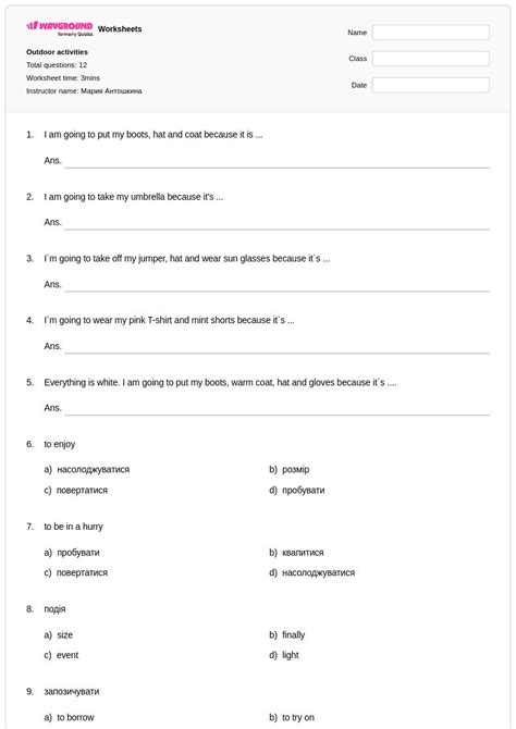 50 Outdoor And Adventure Activities Worksheets For Grade 5 On Wayground Free And Printable