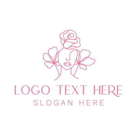 Pink Floral Girl Logo Brandcrowd Logo Maker