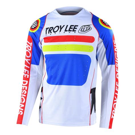 Troy Lee Designs Mtb Jersey Langarm Sprint Drop In Weiß Maciag Offroad