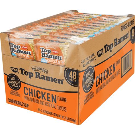 Nissin Top Ramen Chicken Flavor Noodle Soup 48 Pack3 Oz