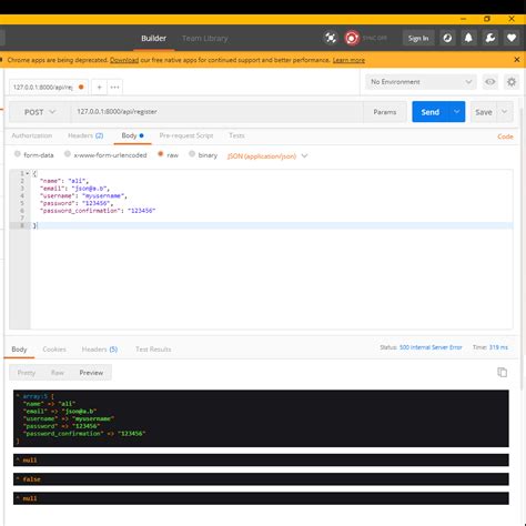 Upload Avatar With Some Key Value Data In Postman For Laravel Web
