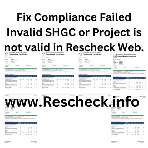 Fix Compliance Failed Invalid Shgc Or Project Is Not Valid In Rescheck Web 79 Rescheck
