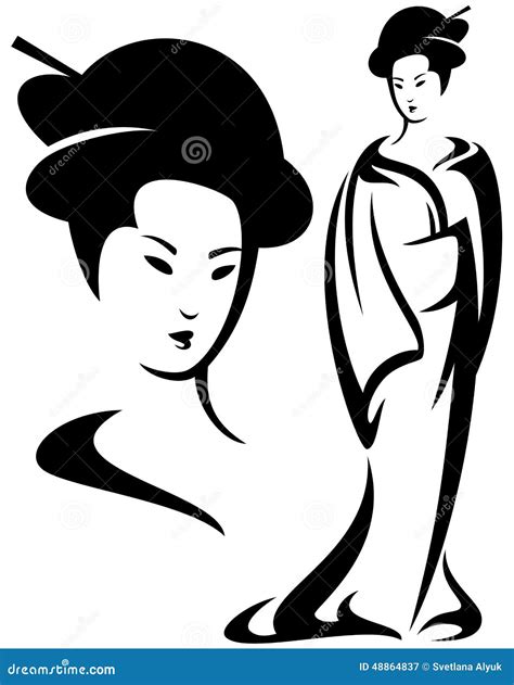 Geisha Design Stock Vector Image 48864837