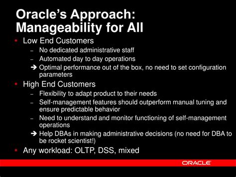 ppt oracle database 10g the self managing database powerpoint