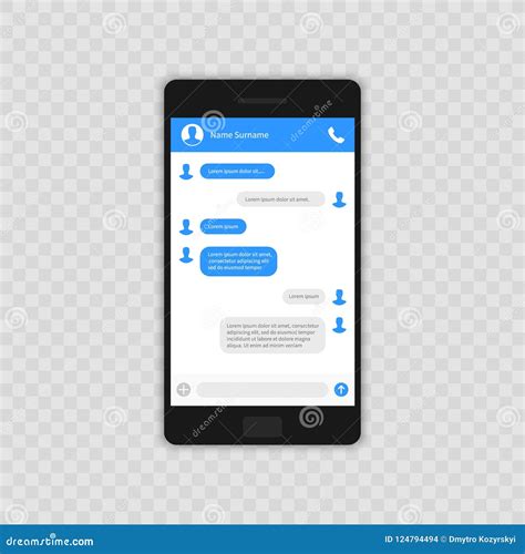 Social Network Concept Blank Template Messenger Window Chating And Messaging Concept Stock