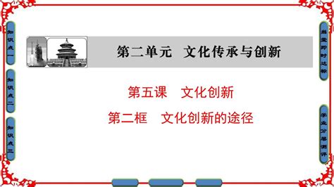 【课堂新坐标】2016 2017学年高中政治人教版必修三第二单元 文化传承与创新 第5课 第2框文化创新的途径word文档免费下载亿佰文档网