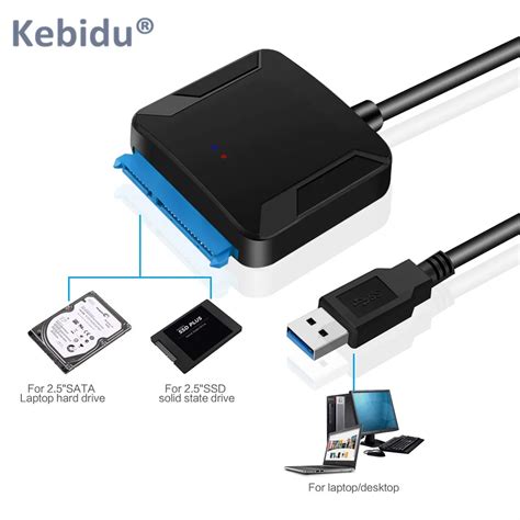 Kebidu Usb 30 Sata 케이블 변환기 25 인치 35 인치 Hdd Ssd 하드 디스크 어댑터 외장 하드