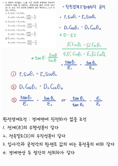 전기기사 전기자기학 21년 2회 문제풀이 및 공식정리 네이버 블로그
