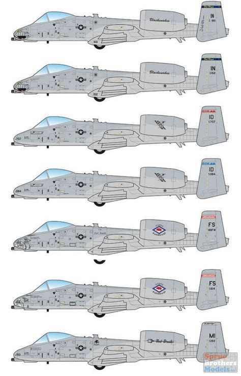 Carcd72020 1 72 Caracal Models Decals A 10c Thunderbolt Ii Air National Guard Sprue Brothers