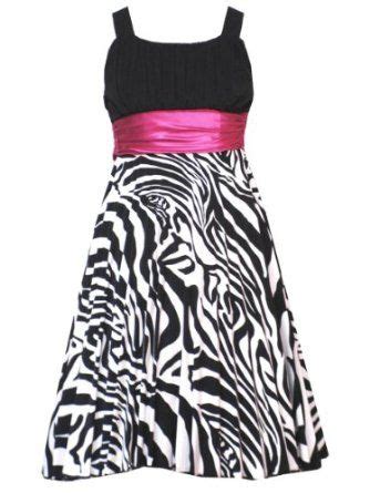 Pink Black And White Zebra Print Dresses