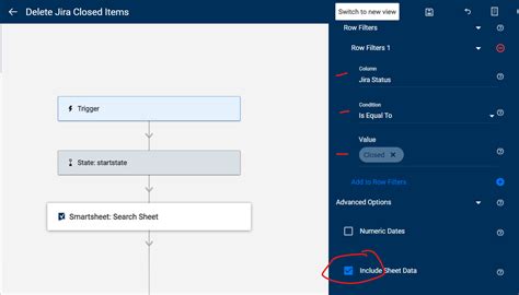 bridge how to find rows with status and delete them — smartsheet community