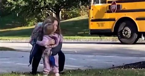 Little Sister Cant Wait For Her Sibling To Get Home From School Every Day