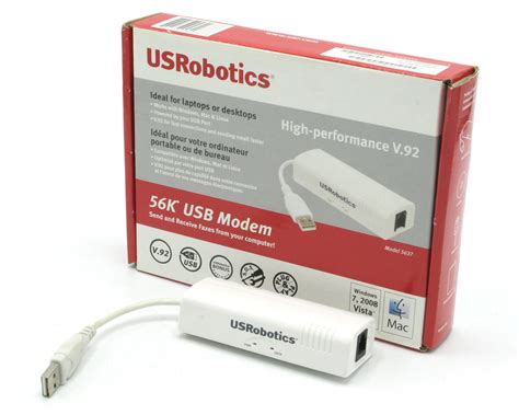 Us Robotics Usr5637 56k Usb Dial Up External Fax Modem Wvoice Open Box