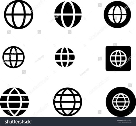 World Wide Web Concept Globe Icon Stock Vector Royalty Free Shutterstock