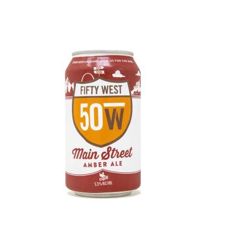 Fifty West Brewing Main Street Amber Ale Beer 6 Pk 12 Fl Oz Kroger