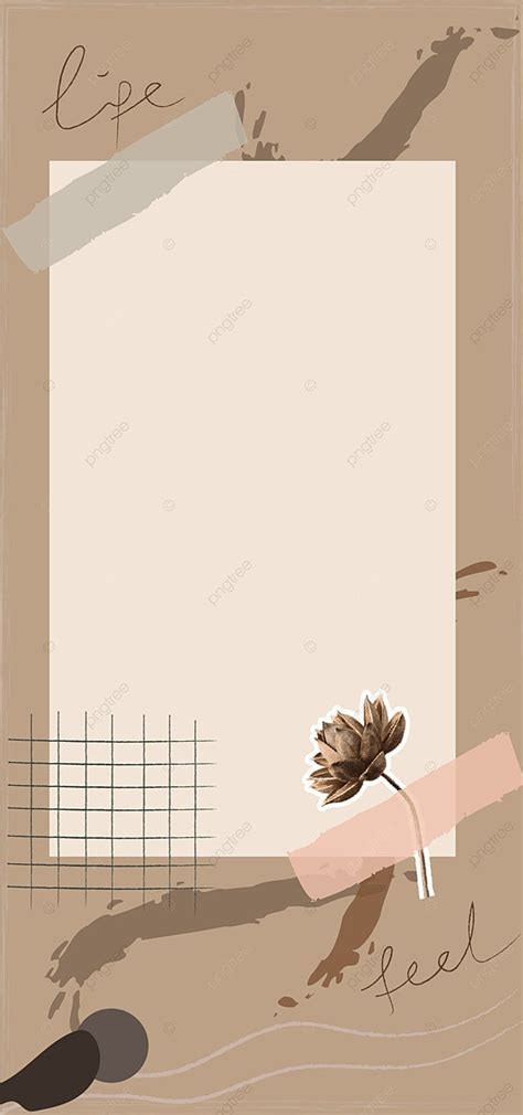 Aesthetic Brown Paper Note With Washi Background Wallpaper Image For