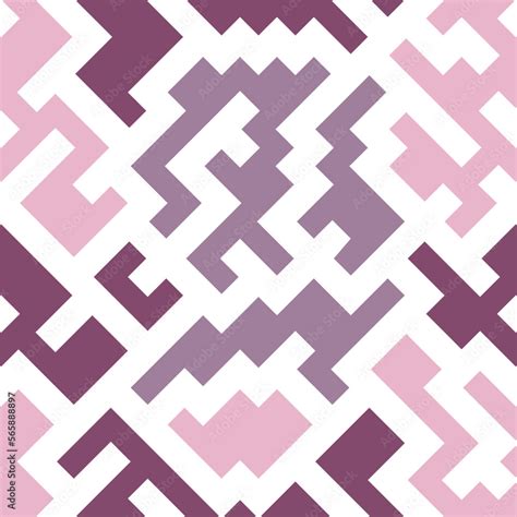 Seamless Color Pattern Of Abstract Shapes Of Different Sizes And Shapes Pattern For Texture