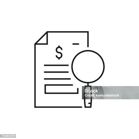 Audit 라인 아이콘 벡터 일러스트 레이 션입니다 로고 모바일 앱 웹사이트 Ui Ux 기호 기호에 대한 아이콘 디자인 0명에 대한 스톡 벡터 아트 및 기타 이미지 Istock