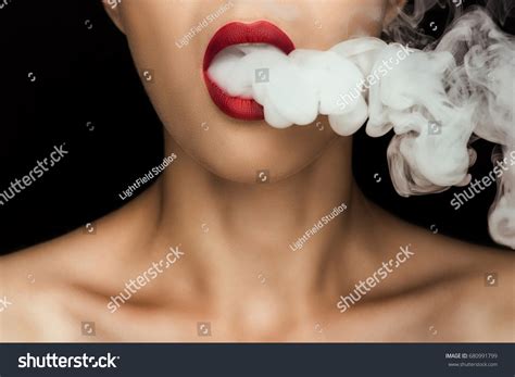 Red Lips Smoke Wallpaper