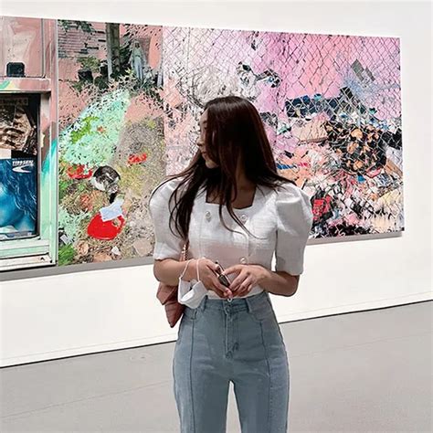 스퀘어넥 진주 퍼프 트위드 반팔 크롭자켓