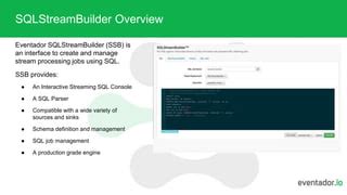 Introduction To SQLStreamBuilder Rich Streaming SQL Interface For