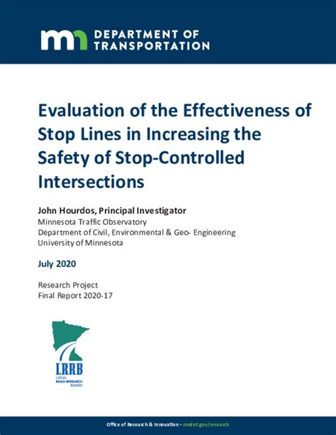 pdf evaluation of the effectiveness of stop lines in increasing the
