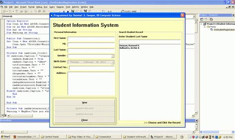 Student Information System Sourcecodester