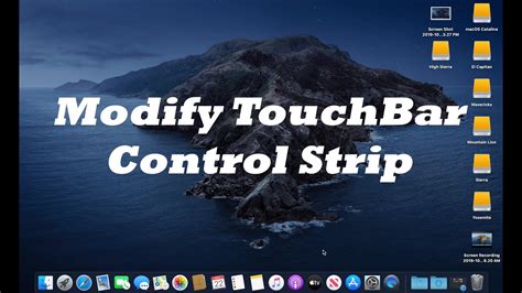 How To Customize The Control Strip On The Macbook Pro Macos Catalina Youtube