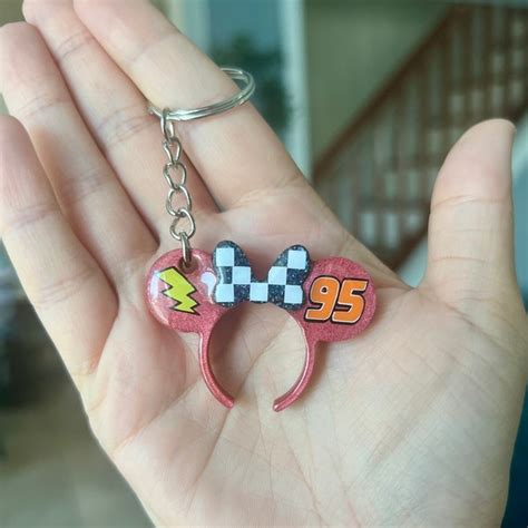Lightning Mcqueen Keychain Etsy