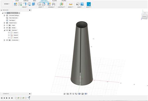 Solved Sheet Metal Cone Unfold And Cutout Autodesk Community