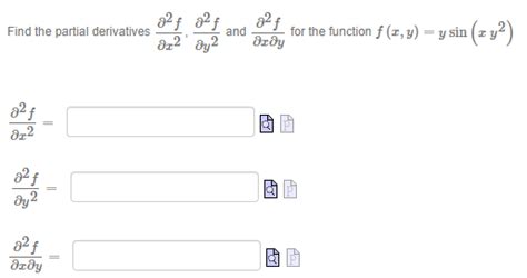 Solved Find The Partial Derivatives ∂x2∂2f∂y2∂2f And