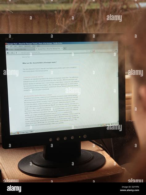 A Teenage Girl Does Her Homework Using The Computer At Home Stock Photo Alamy