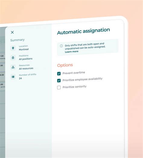 Automated Schedules Thanks To Automatic Assignment