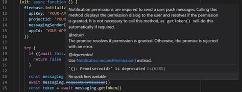 Exampleswith Firebase Cloud Messaging Replace Deprecated Method
