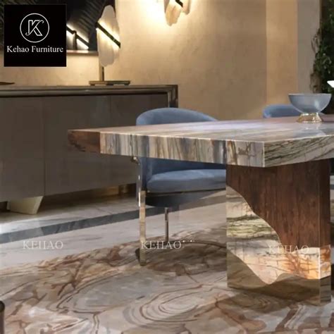 Modern Luxury Rectangular Dining Table Set 4 Seater 6 8 Dining Room