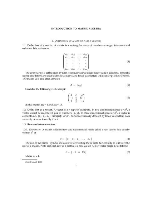 pdf introduction to matrix algebra