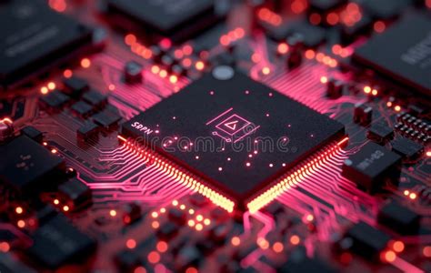 Ai Generated Illustration Of Cpu Chip On Top Of Electronic Motherboard