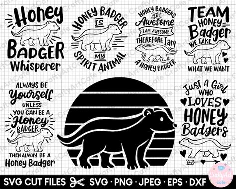 Honey Badger Svg Bundle Honey Badger Png Bundle Honey Badger Etsy