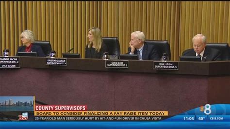 San Diego County Board Of Supervisors Vote To Approve Pay Raise