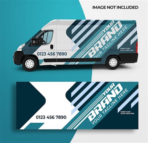Premium Vector Modern Wrapping Car For Your Brand Business Or Company Van Truck Geometric