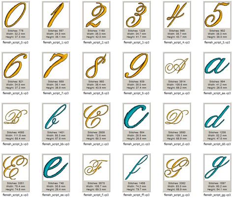 Flemish Script Alphabet Products Swak Embroidery