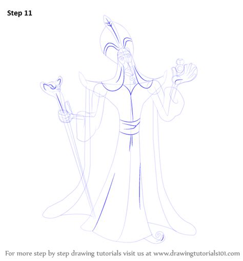 Step By Step How To Draw Jafar From Aladdin DrawingTutorials101 Com